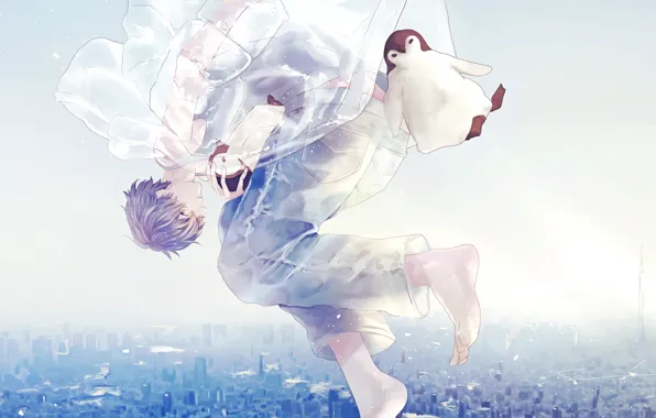 Download wallpaper look, penguin, guy, by 世, section art in resolution ...