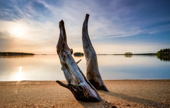 Wallpaper sunset, lake, Koitere, Unit converter images for desktop ...