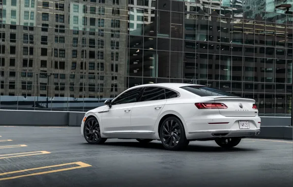 Wallpaper Arteon, rear view, Volkswagen, white, 2018, liftback, 2019, R ...