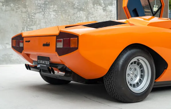 Wallpaper Lamborghini, Countach, rear view, Lamborghini Countach LP400 ...