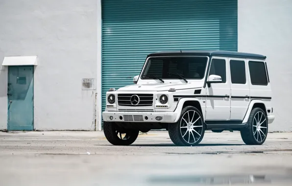 Wallpaper Mercedes, Classic, White, G500, W463 images for desktop ...