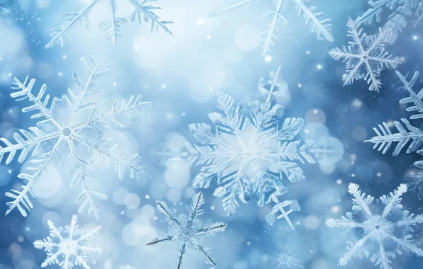 Wallpaper winter, snow, snowflakes, texture, Christmas, New year ...