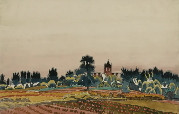 Download wallpaper 1916, Charles Ephraim Burchfield, Past Noon, section ...