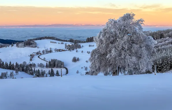 Wallpaper winter, mountains, nature for mobile and desktop, section ...