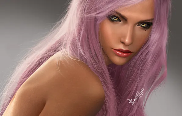 Wallpaper eyes, look, girl, hair, beauty, art, asma images for desktop ...