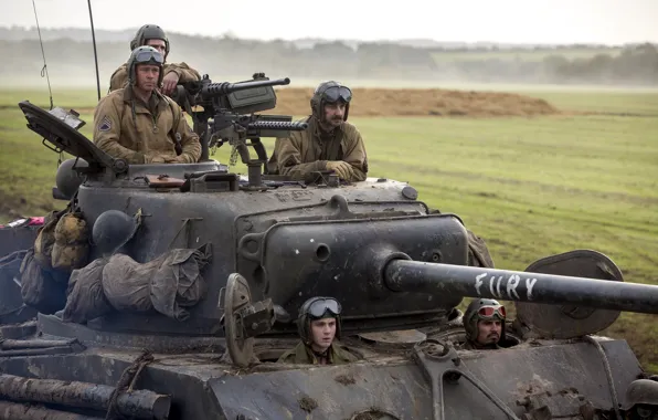 Brad Pitt Fury Wallpaper
