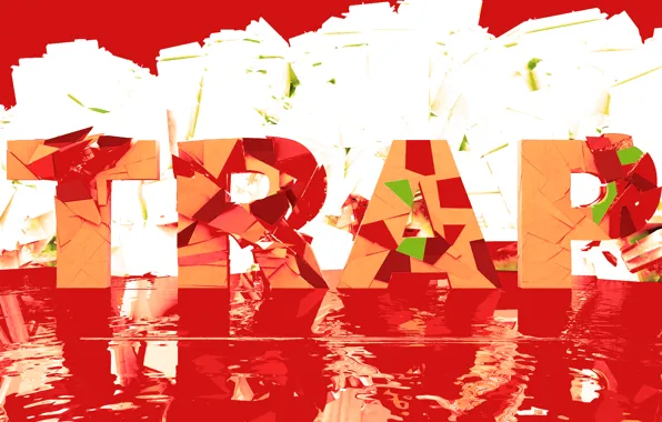 Download wallpaper trap, rendering, reflection, the inscription ...