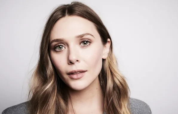 Download wallpaper look, pose, portrait, actress, hair, Elizabeth Olsen ...