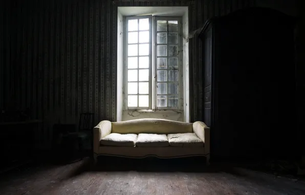 Wallpaper room, sofa, window for mobile and desktop, section интерьер ...