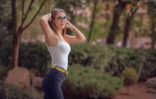 Wallpaper girl, pose, jeans, Mike for mobile and desktop, section ...