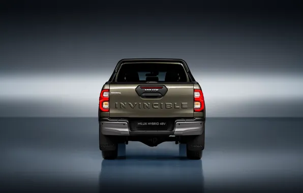 Wallpaper Toyota, Pickup, rear view, Hilux, Hybrid, Toyota, Double Cab ...