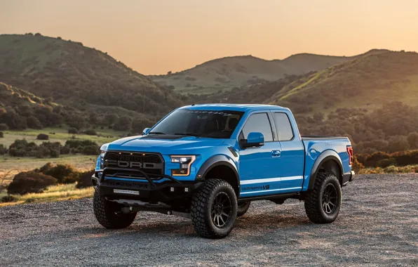 Download wallpaper sunset, Ford, Raptor, pickup, F-150, Hennessey, 2019 ...