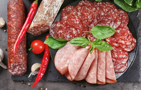 Wallpaper pepper, sausage, cutting, garlic images for desktop, section ...