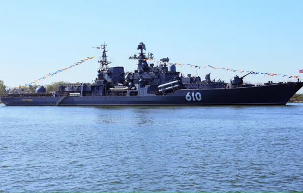 Download wallpaper sea, destroyer, project 956, section weapon in ...