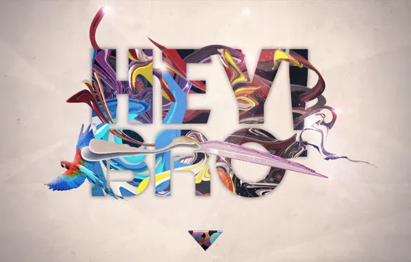 Wallpaper the inscription, collage, parrot, hey bro for mobile and ...