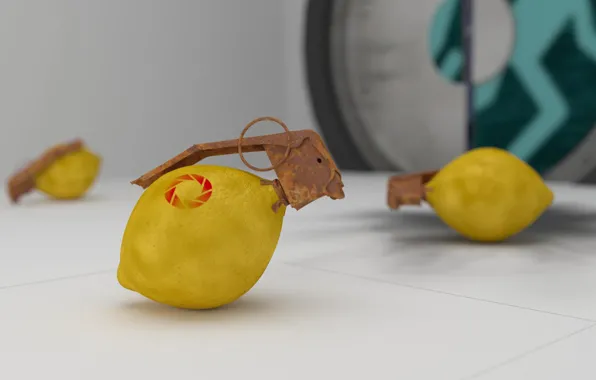 Download wallpaper pomegranate, lemon, Portal, section games in ...