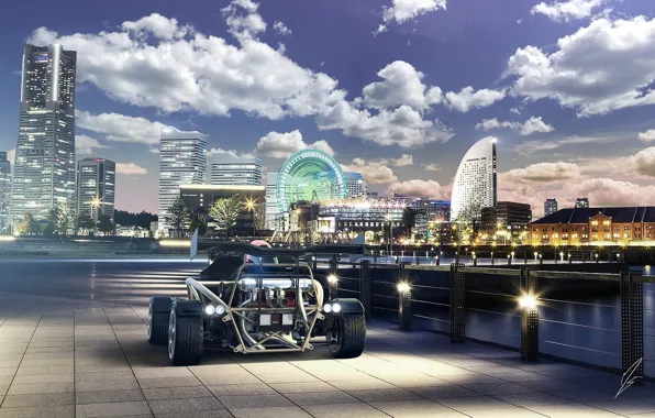 Wallpaper Car, Clouds, Sky, Ariel Atom, Wheels, Track, Spoiler, Tower ...