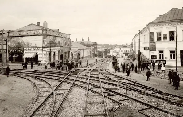 Wallpaper Moscow, old photo, taganskaya square for mobile and desktop ...
