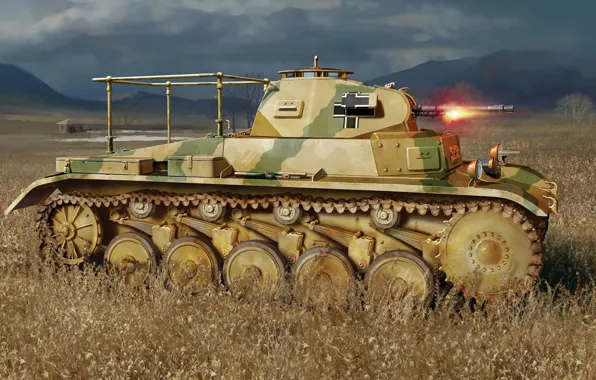 Wallpaper PzKpfw II, Panzerkampfwagen II, Tank observation car, the machine advanced artillery ...