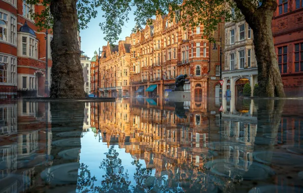 Download wallpaper the city, London, reflection, section city in ...