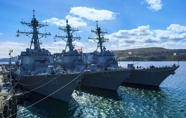 Download wallpaper uss Carney, uss Porter, destroyers, uss Gravely ...