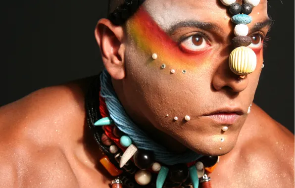 Wallpaper man, makeup, close up, fancy dress for mobile and desktop ...