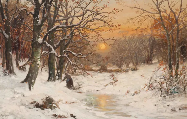 Wallpaper 1892, Austrian painter, Austrian painter, oil on canvas ...