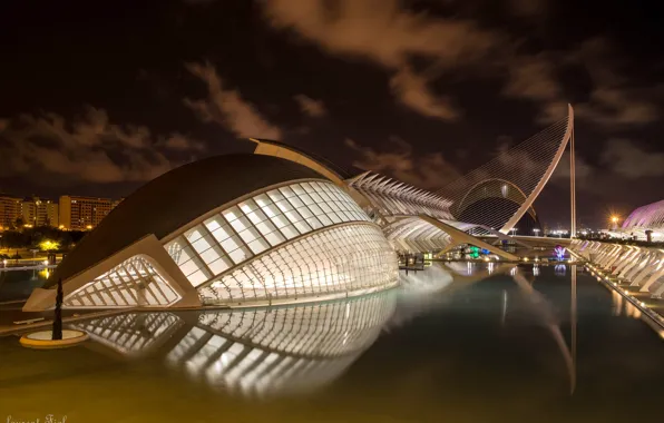 Download wallpaper night, the city, lake, section city in resolution ...