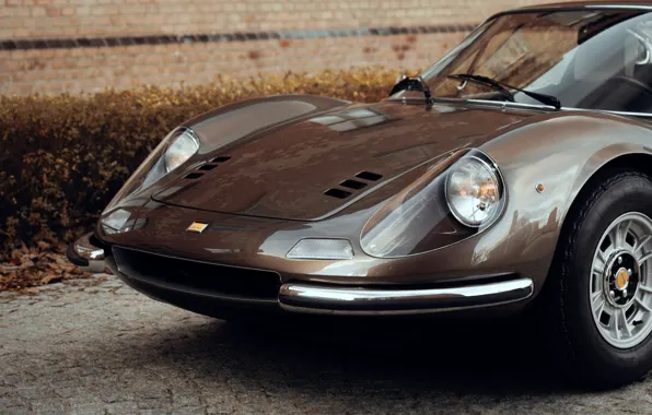 Download wallpaper Ferrari, close-up, 1973, Dino, Ferrari Dino 246 GTS ...