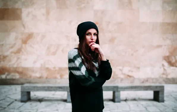 Wallpaper girl, hat, portrait, ines, estelle for mobile and desktop ...