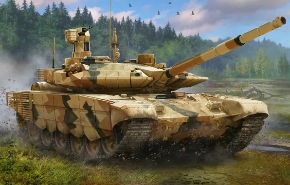 Download wallpaper Russia, the armed forces of Russia, main battle tank ...