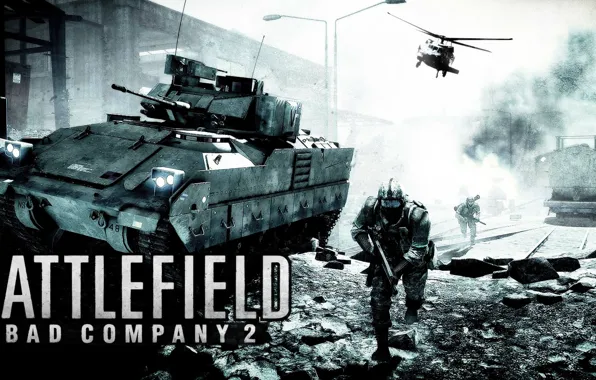 Wallpaper War, Soldiers, Tank, The battlefield, Bad company ...