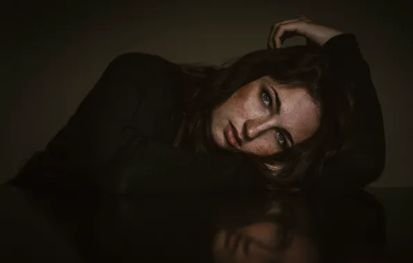 Wallpaper look, face, wall, hair, portrait, Daria Klepikova, Juli Grace ...