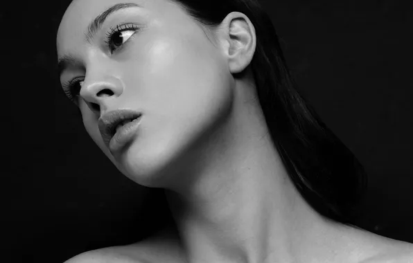 Wallpaper Portrait Black And White Nastya Bozhena Puchko For Mobile And Desktop Section