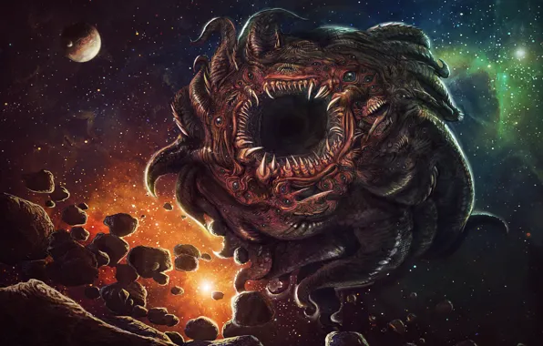 Wallpaper the universe, the nameless city, Lovecraft, Azathoth, the ...