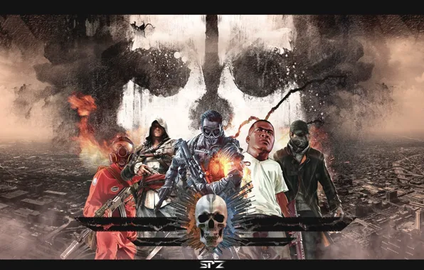 Wallpaper Ubisoft, Watch Dogs, GTA V, Battlefield 4, Assassin'S Creed ...