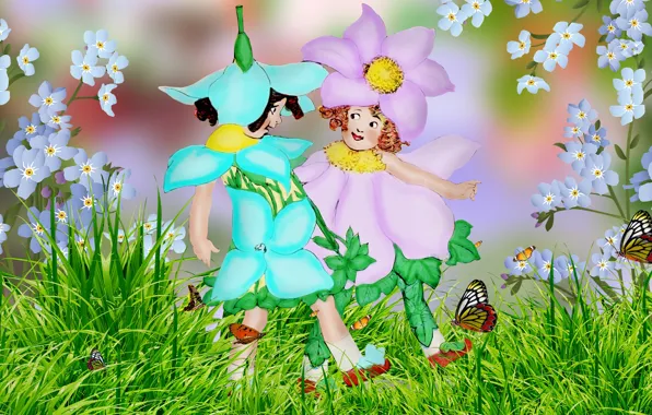 Wallpaper Graphics, Flowers, Children for mobile and desktop, section ...