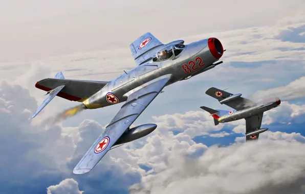 Wallpaper The MiG-15, External fuel tank, North KOREAN Air Force ...