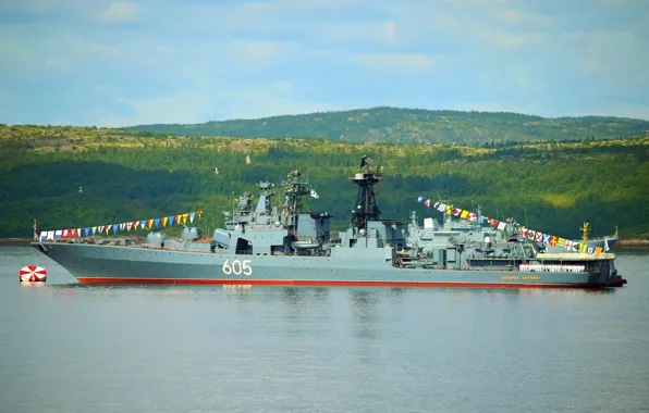 Download wallpaper ship, anti-submarine, project 1155, Admiral ...