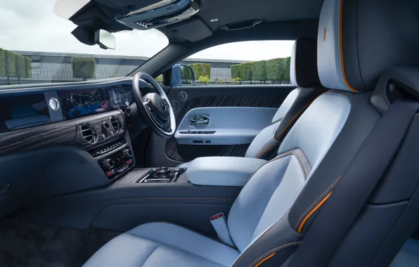 Wallpaper Rolls-Royce, Spectre, car interior, Rolls-Royce Spectre for ...