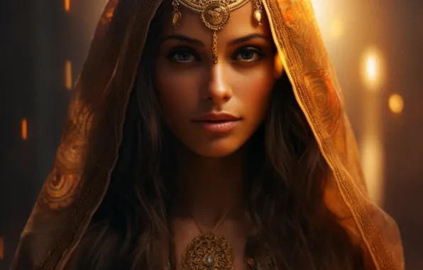 Wallpaper girl, AI art, neural network for mobile and desktop, section ии арт, resolution ...