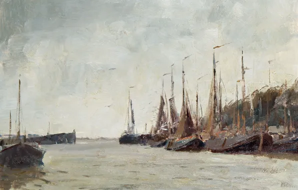 Wallpaper picture, seascape, Edward Seago, Privatevalue Boats for ...