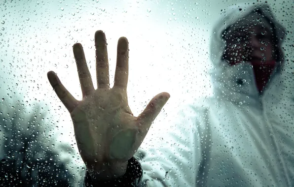 Download wallpaper glass, drops, hand, Stop, section situations in ...