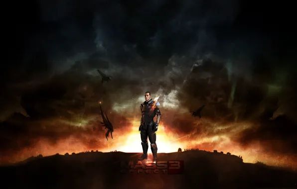 Wallpaper The Sky Mass Effect Shepard Reaper For Mobile And Desktop Section игры Resolution