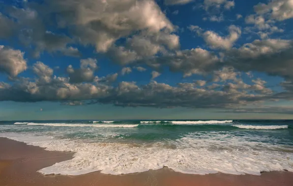Wallpaper wave, clouds, the ocean for mobile and desktop, section ...