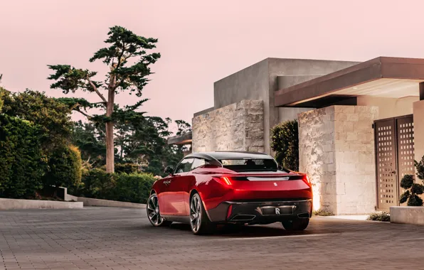 Download wallpaper car, Rolls-Royce, red, Rolls-Royce La Rose Noire ...