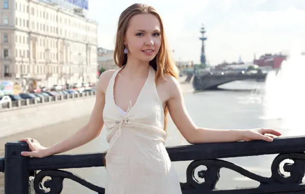 Wallpaper Girl Girl Young Smile Teen Caesaria Dress Caesaria To For Mobile And Desktop