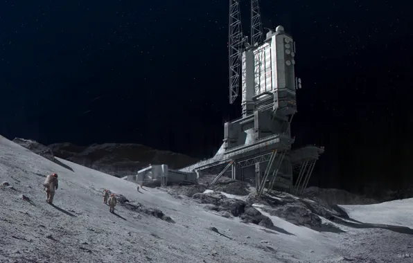 Wallpaper station, base, object, Communications Station, space ...