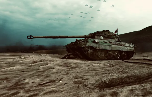 Wallpaper HDR, Clouds, Tiger, Beach, Game, Tank, Ocean, World of Tanks ...
