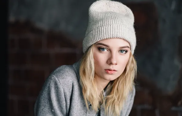 Download wallpaper face, background, model, hat, section girls in ...